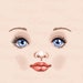 Doll Face Print Download Beautiful Face Clipart Blue - Etsy