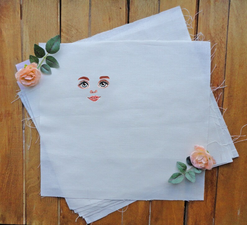 Girl Face, Doll Face, Facial Features on a Transparent Background ...
