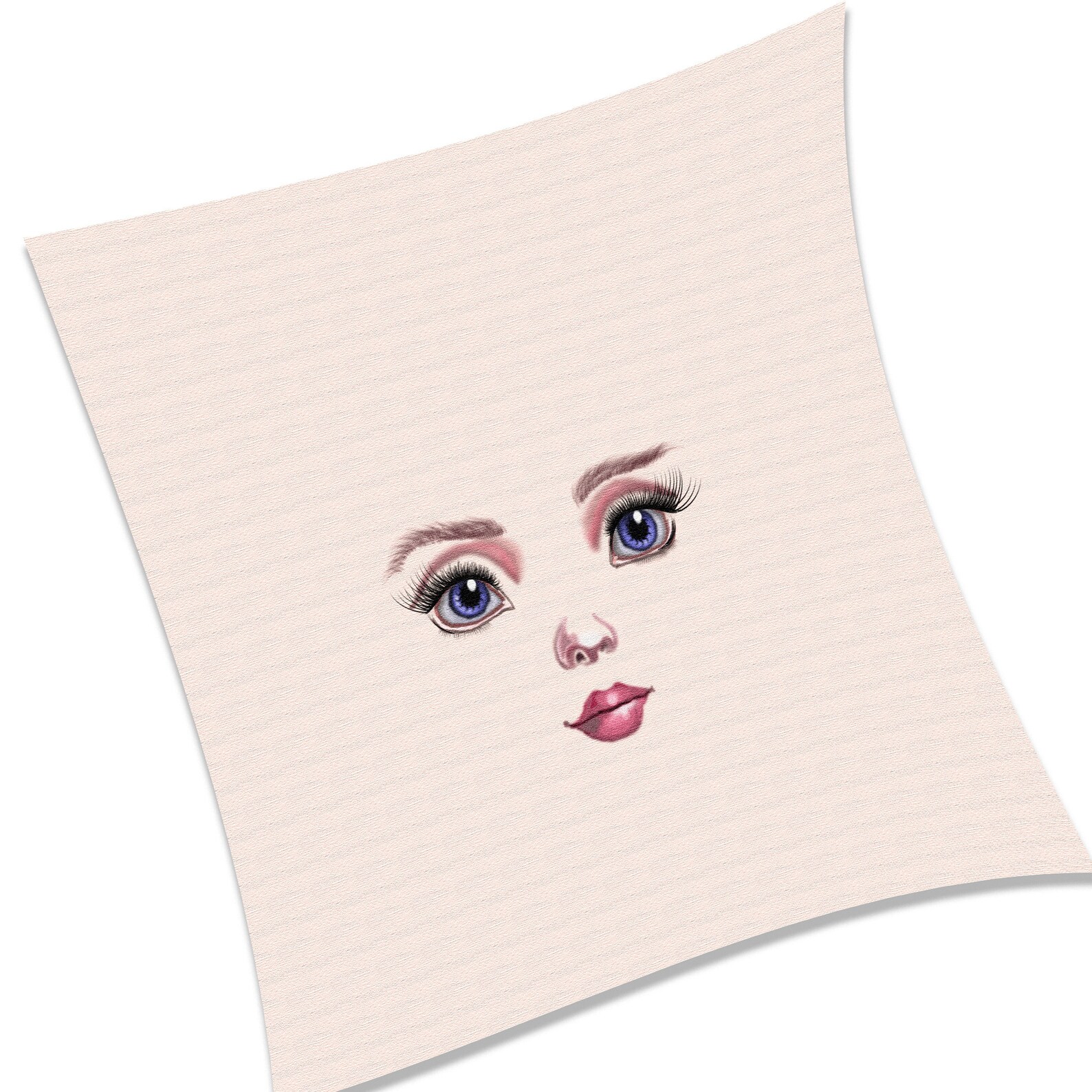 Facial Features on a Transparent Background and on a Flesh-colored ...