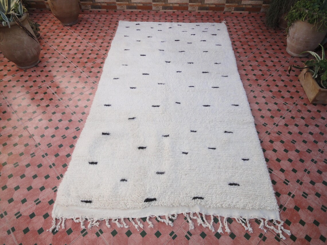 Beni Ourain Vintage 100% WOOL Rug Moroccan Berber - Etsy