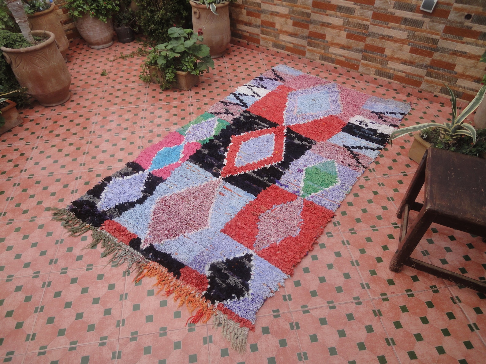 Boucherouite Authentic Vintage Moroccan Berber, Boucharouite - Etsy