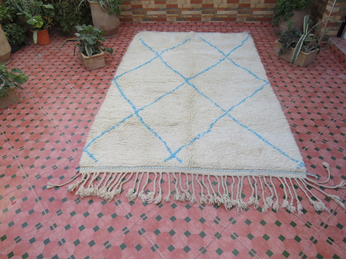 Beni Ourain Authentic 100% WOOL Handmade Moroccan Berber Rug - Etsy