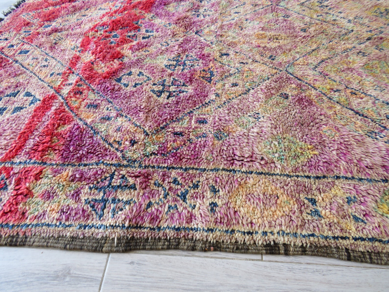 Antique Red Rug Vintage Authentic Beni Mguild Moroccan Berber - Etsy