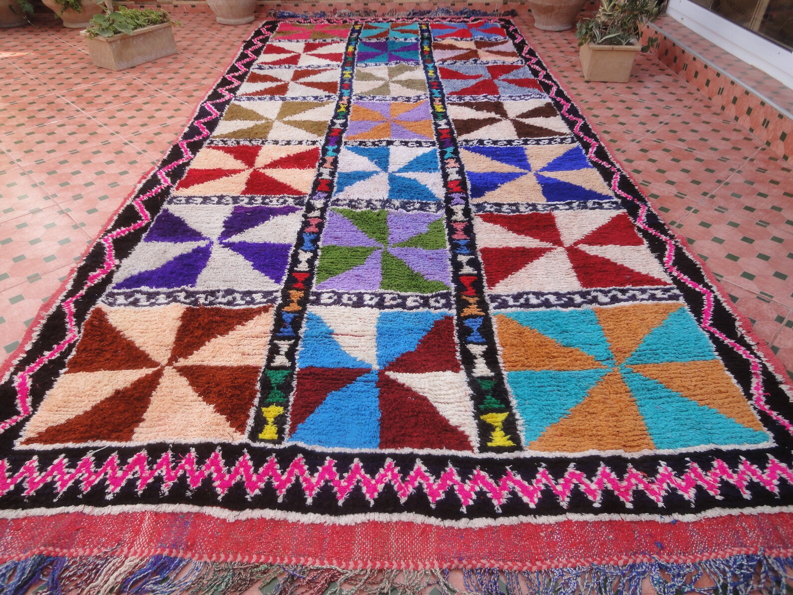 Boucherouite Rug Authentic Vintage boucharouite Moroccan - Etsy