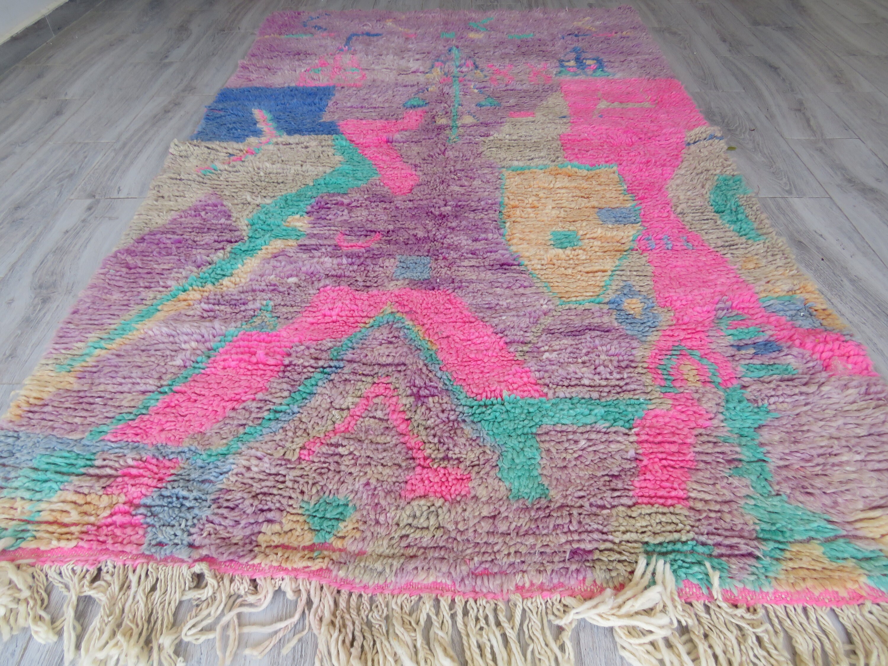 ANTIQUE azilal authentic vintage rug moroccan berber | Etsy