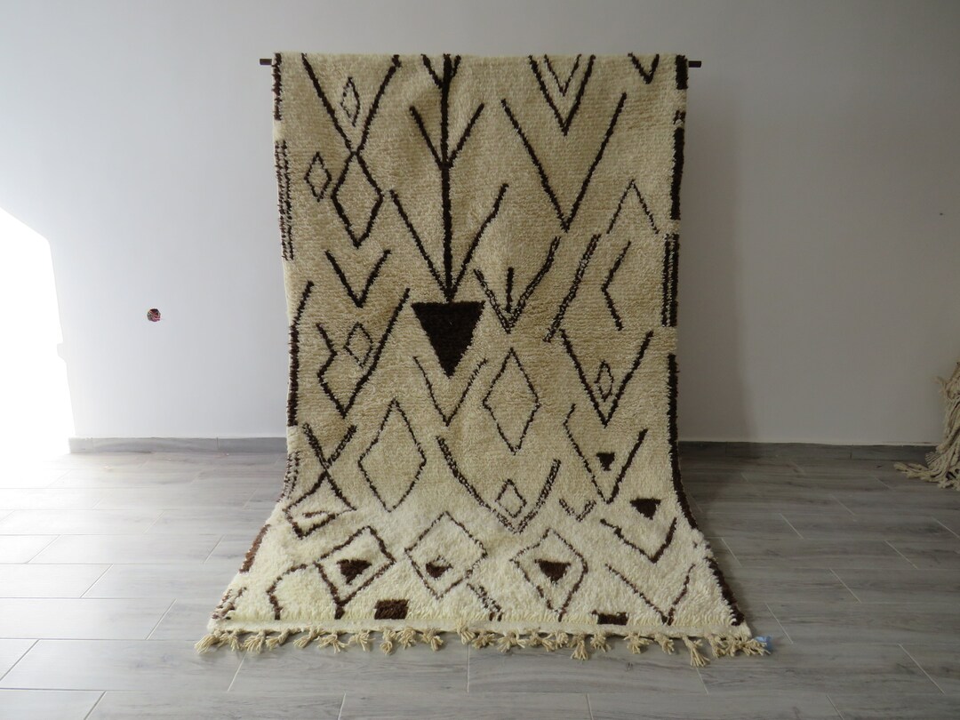 Beni Ourain Authentic 100% WOOL Moroccan Berber Rug - Etsy