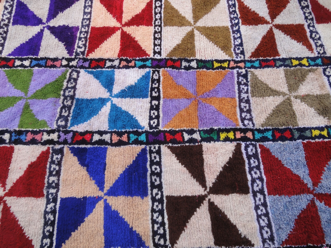 Boucherouite Rug Authentic Vintage boucharouite Moroccan - Etsy