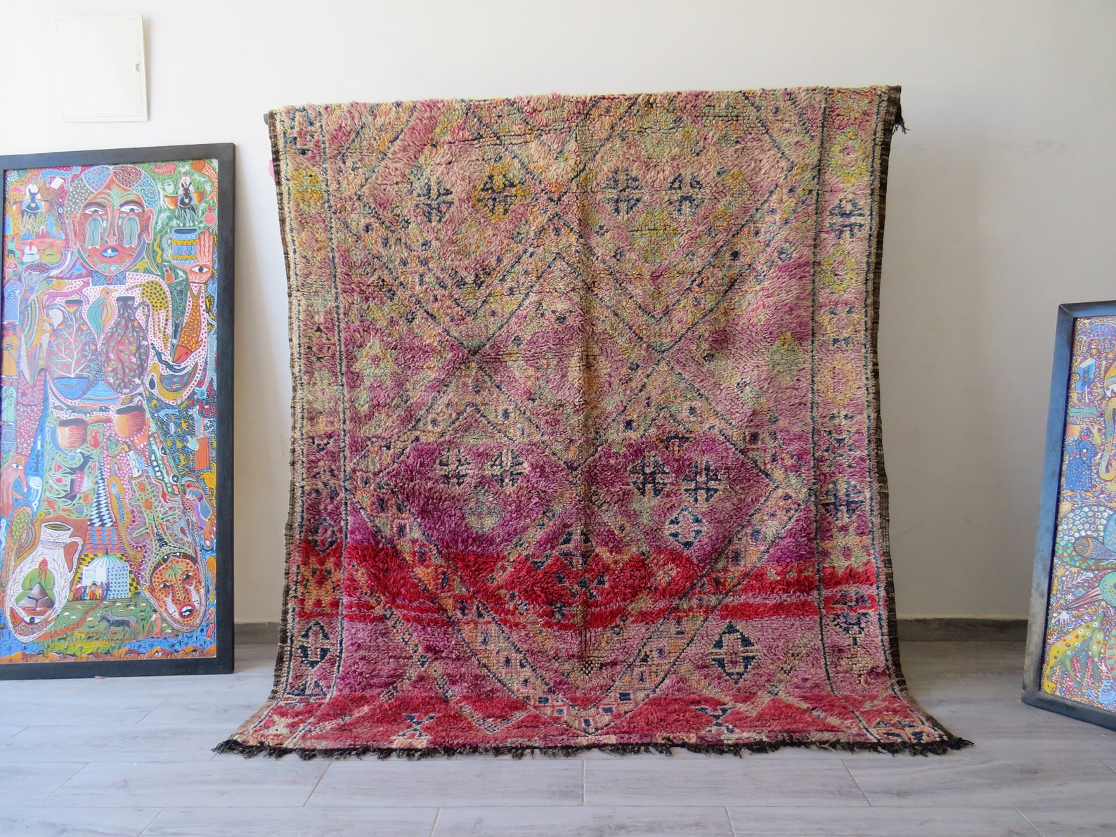 Antique Red Rug Vintage Authentic Beni Mguild Moroccan Berber - Etsy