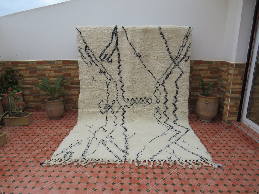 Beni Ourain Authentic Moroccan Berber Rug Great Texture - Etsy