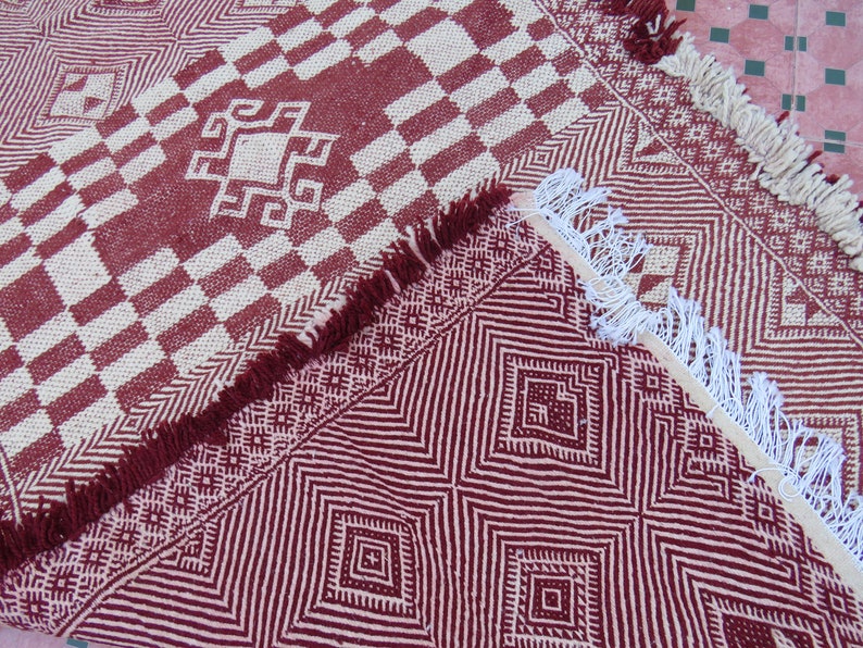 Kilim Berber Authentic Vintage 100% Wool Moroccan Berber - Etsy