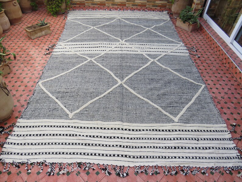 Zanafi Rug Authentic Rug 100% Wool Handmade Kilim Moroccan - Etsy