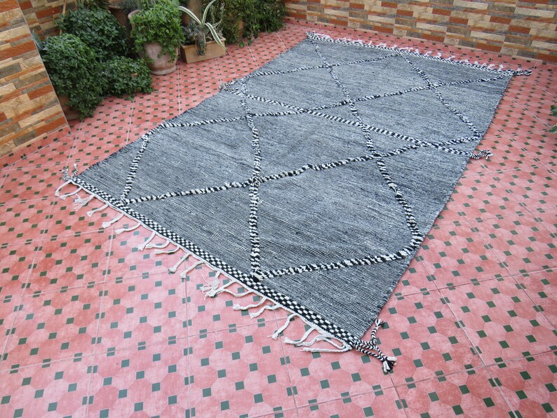 Zanafi Handmad Rug 100% WOOL Kilim Vintage Moroccan Berber - Etsy