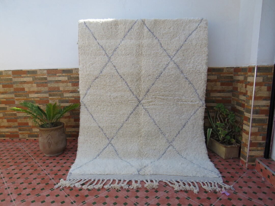 Beni Ourain Authentic Vintage 100% WOOL Moroccan Berber Rug Great ...