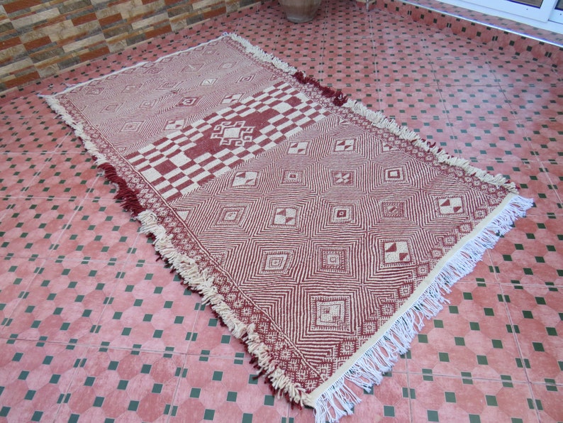 Kilim Berber Authentic Vintage 100% Wool Moroccan Berber - Etsy
