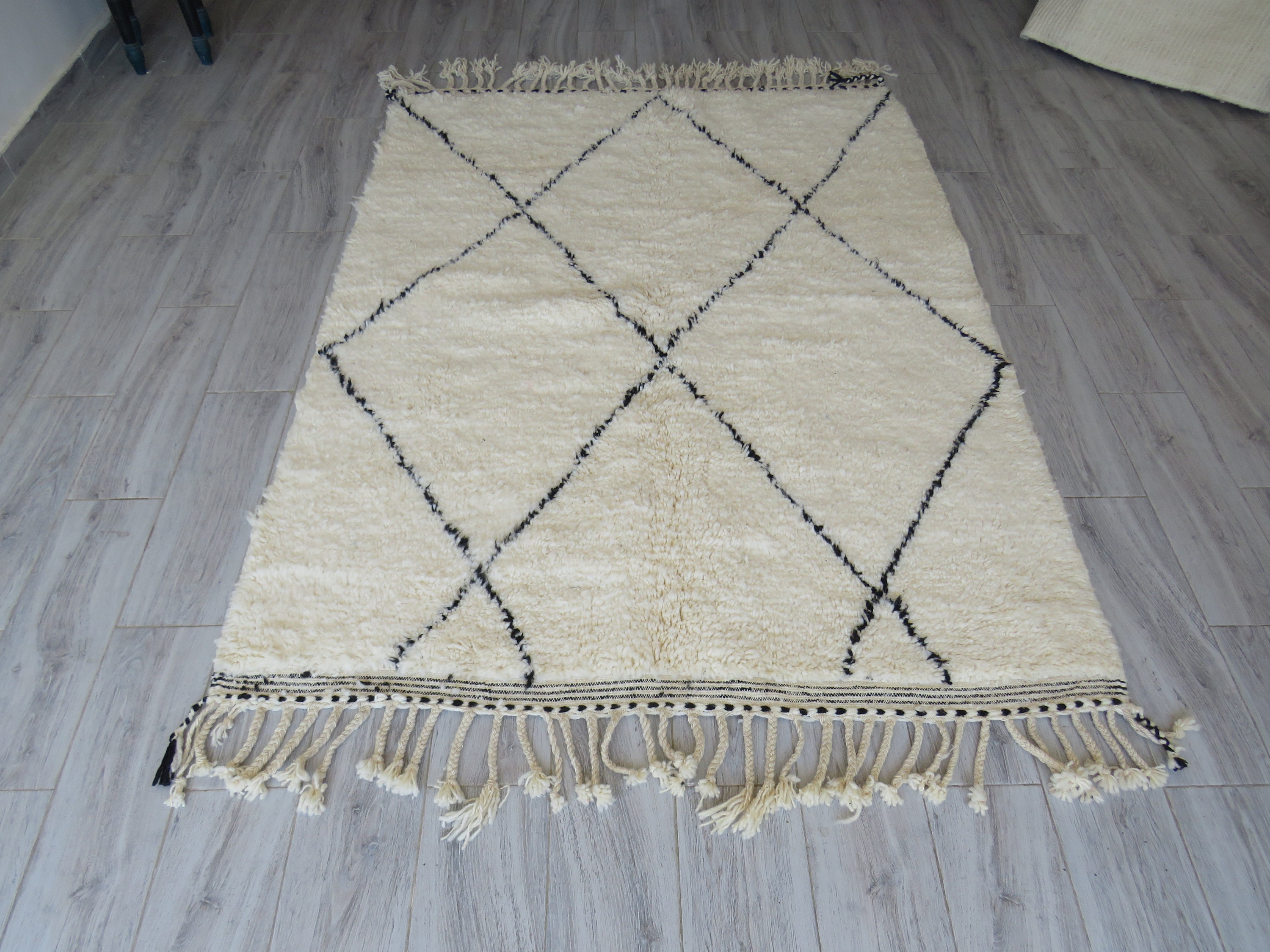 Marokkanischer Teppich Schafwolle Teppich beni ourain - Etsy.de