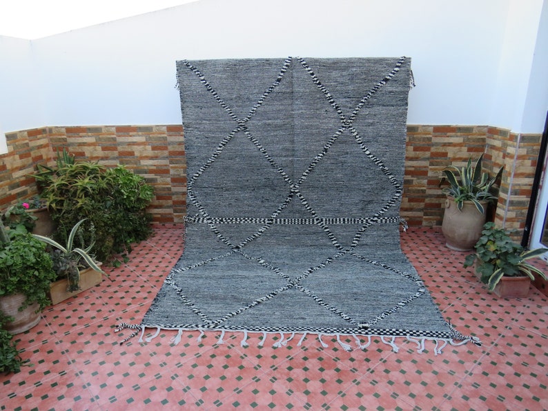 Zanafi Handmad Rug 100% WOOL Kilim Vintage Moroccan Berber - Etsy