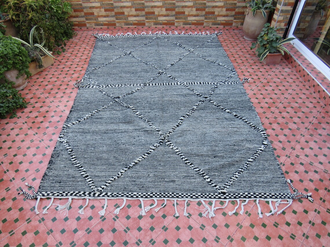 Zanafi handmad rug 100% WOOL kilim vintage moroccan berber | Etsy