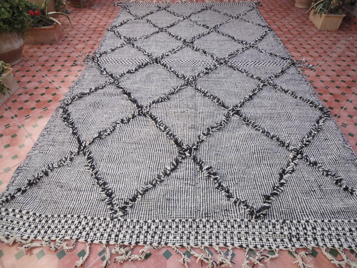 Zanafi Rug Authentic Kilim 100% WOOL Moroccan Berber | Etsy