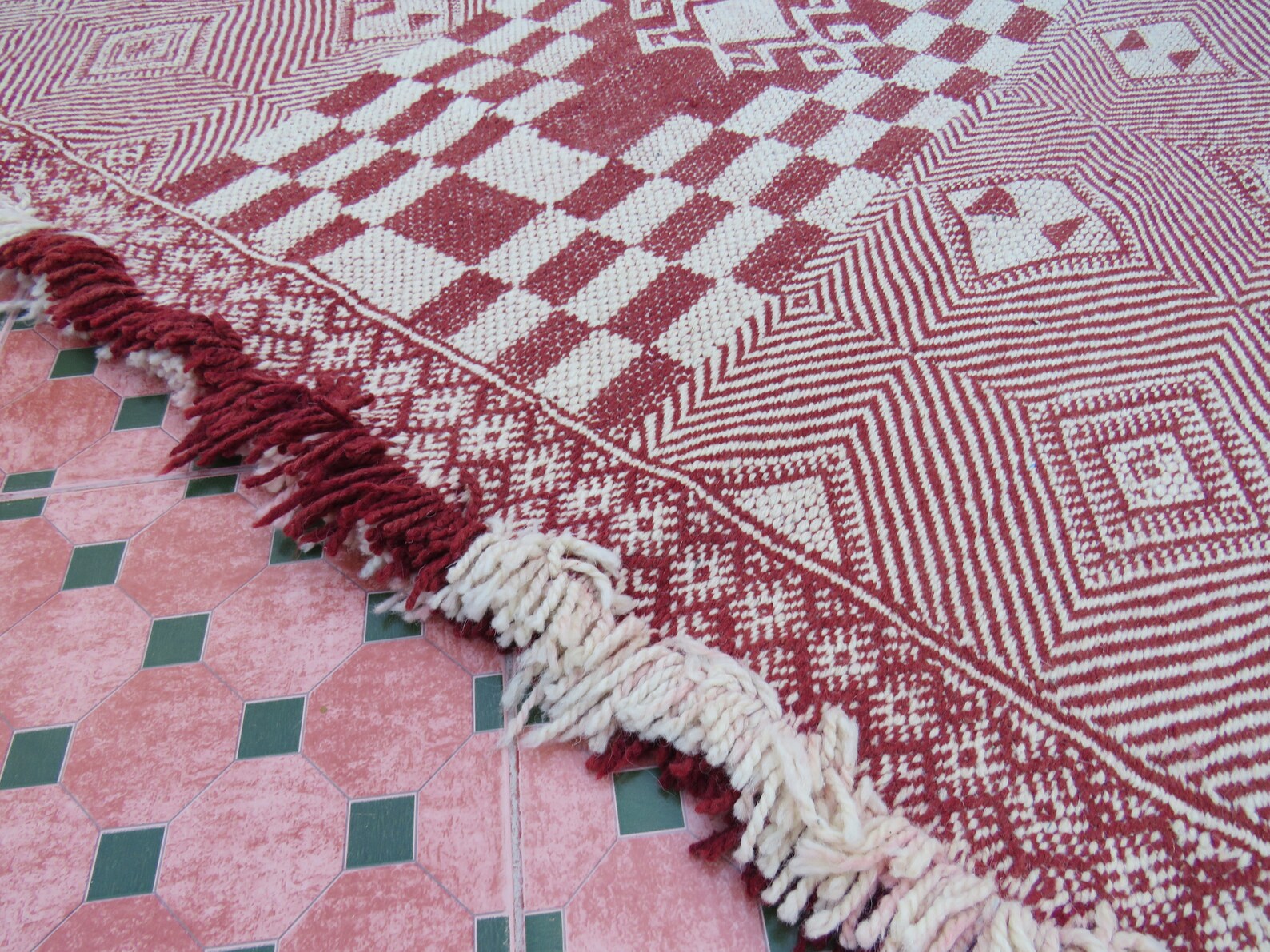 Kilim Berber Authentic Vintage 100% Wool Moroccan Berber - Etsy