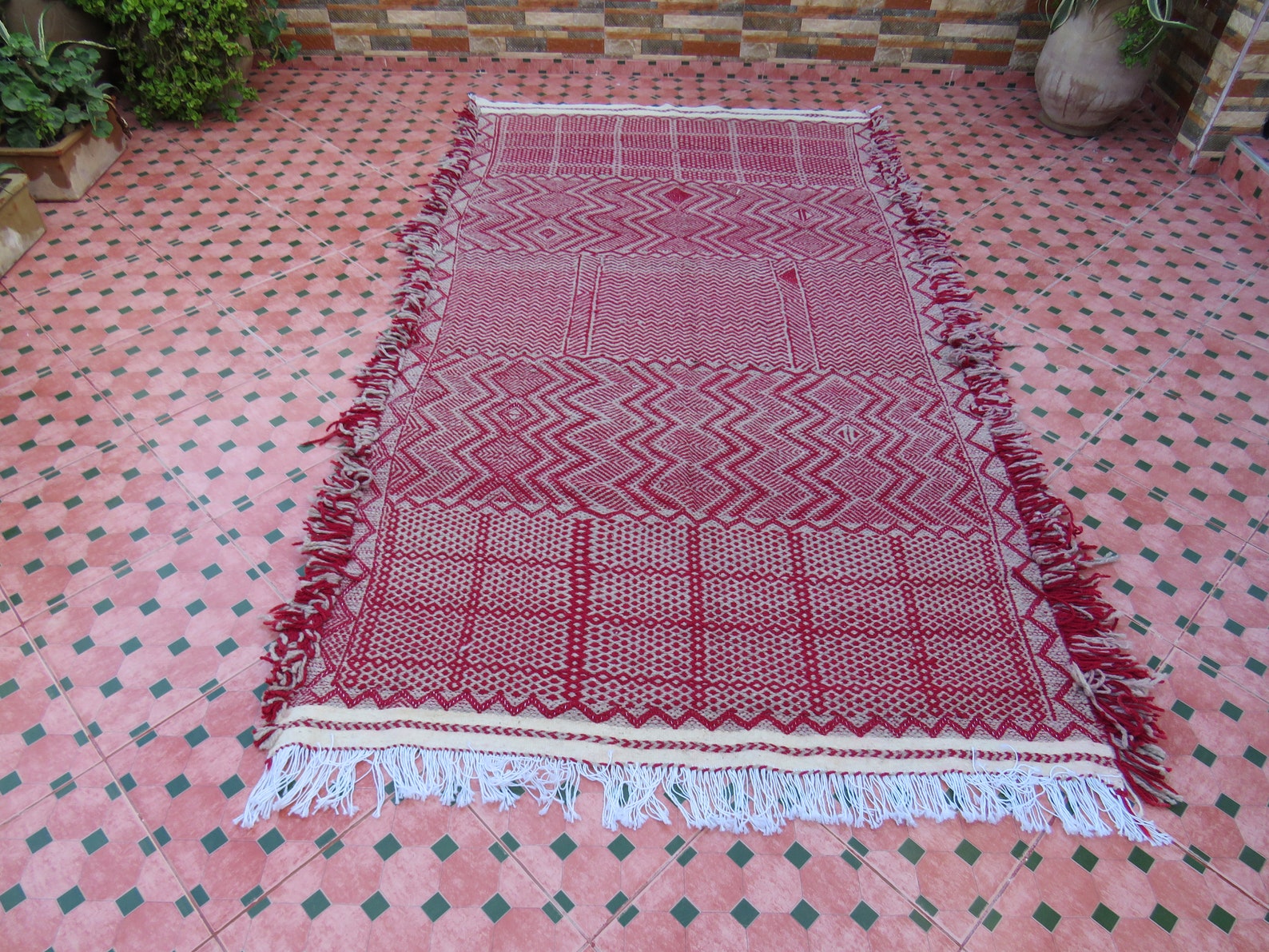 Zanafi Kilim Authentic Vintage100% WOOL Moroccan Rug - Etsy