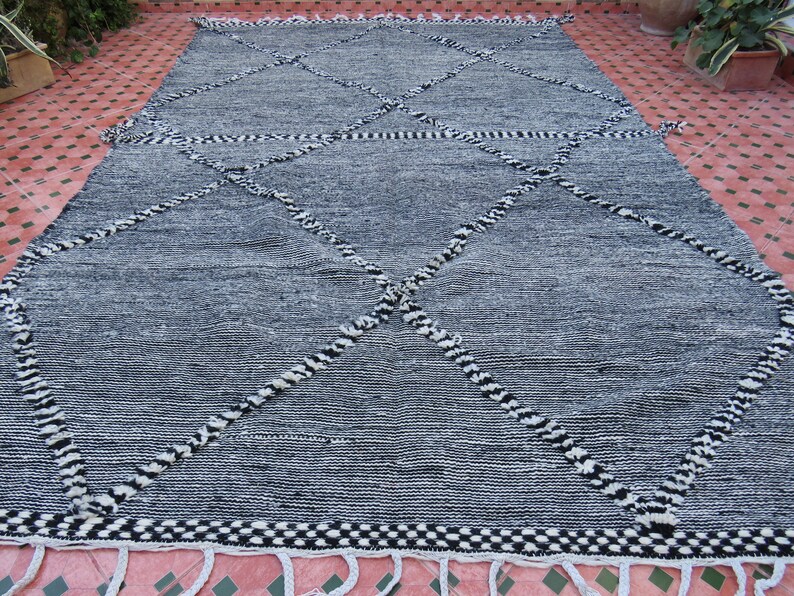 Zanafi Handmad Rug 100% WOOL Kilim Vintage Moroccan Berber - Etsy
