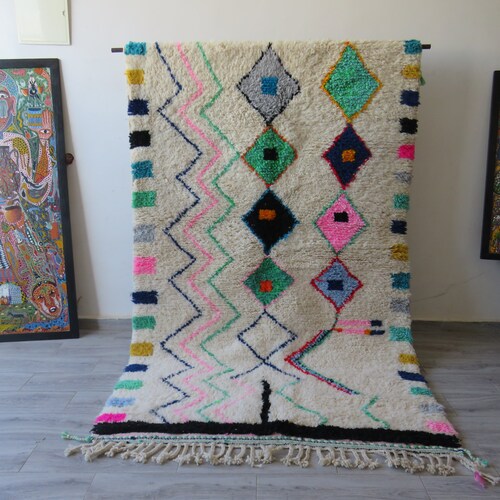 Tapis Azilal Authentic 100% WOOL Moroccan Berber - Etsy