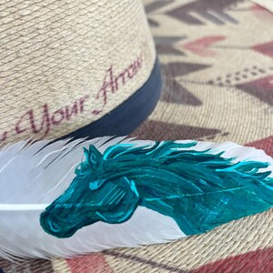 Teal Horse Feather - Etsy