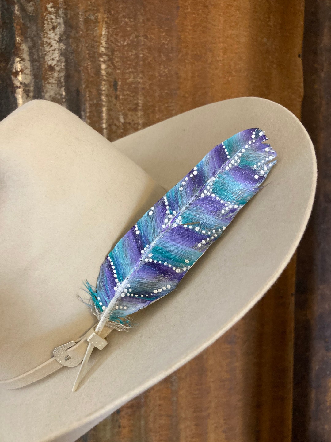 Color Block Feather - Etsy