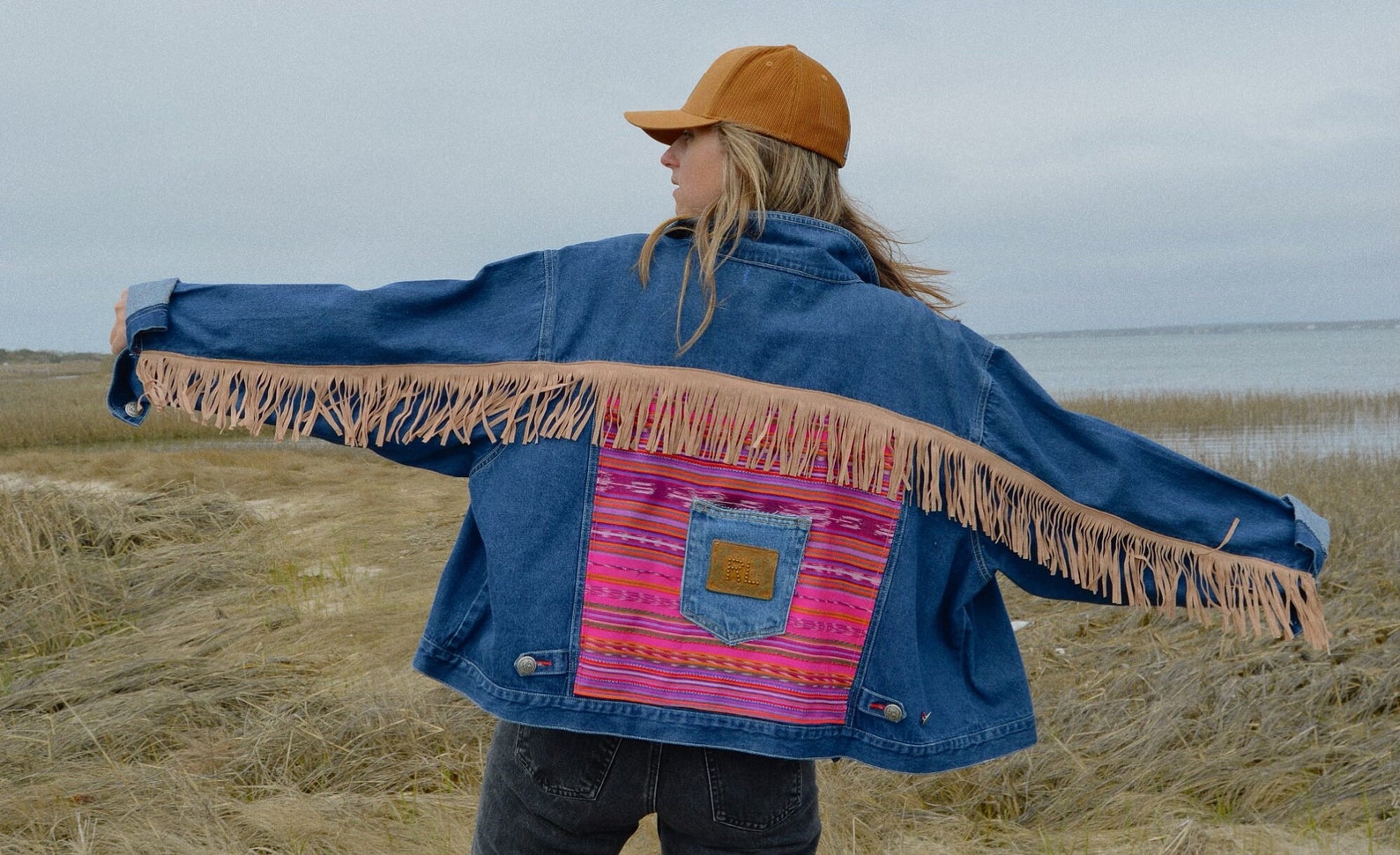 Upcycled Western Fringe Denim Jacket - Etsy