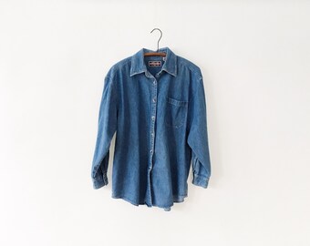 Vintage denim shirt | Etsy