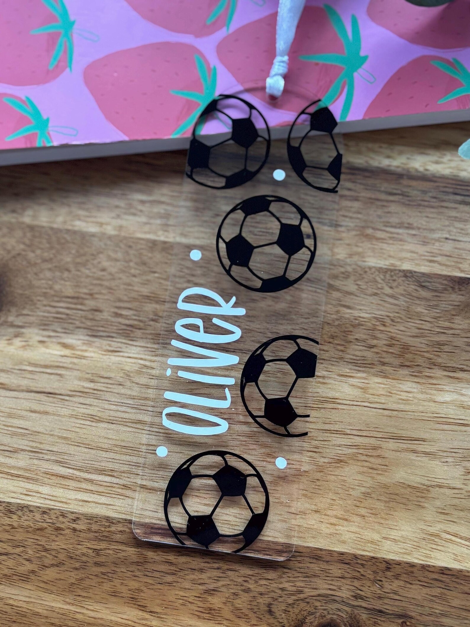 Acrylic Bookmark, Personalised Bookmark, Football Design, Football Fan ...