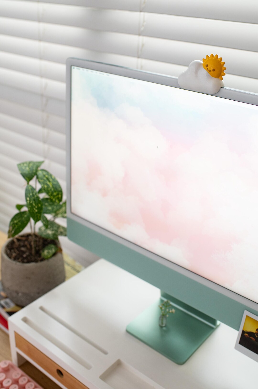 Sunshine Imac Webcam Cover - Aesthetic Desk Accessory and Decor for ...