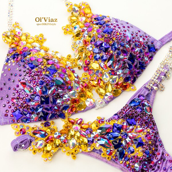 Rhinestone Bikini - Etsy