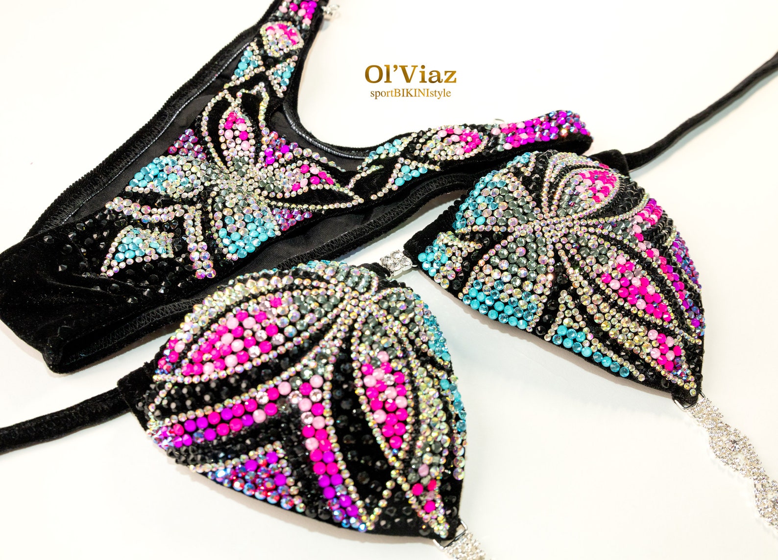 Butterfly Velvet Competition Figure Suit With Rhinestone Crystals - Etsy