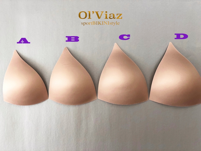 5 Pairs Pack Molded Bra Cupsstiff Foam Triangle Push Etsy