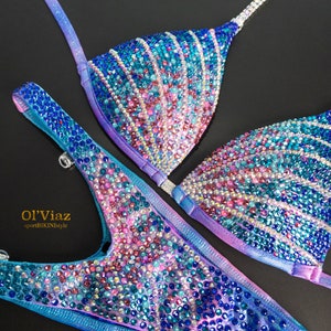 Lily Competition Figure Suit With Crystals/competition Suit/posing Suit ...