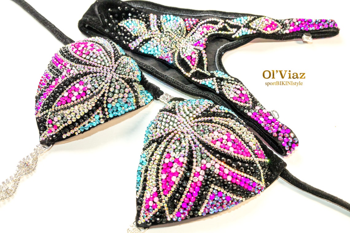 Butterfly Velvet Competition Figure Suit With Rhinestone Crystals - Etsy