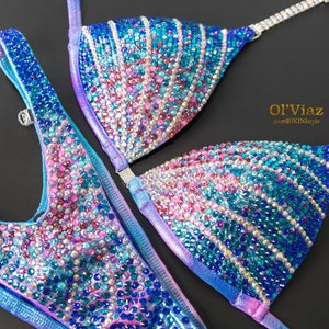 Lily Competition Figure Suit With Crystals/competition Suit/posing Suit ...