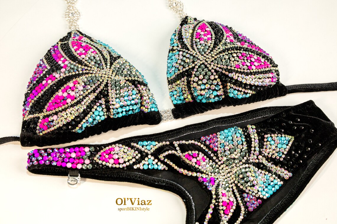Butterfly Velvet Competition Figure Suit With Rhinestone Crystals - Etsy