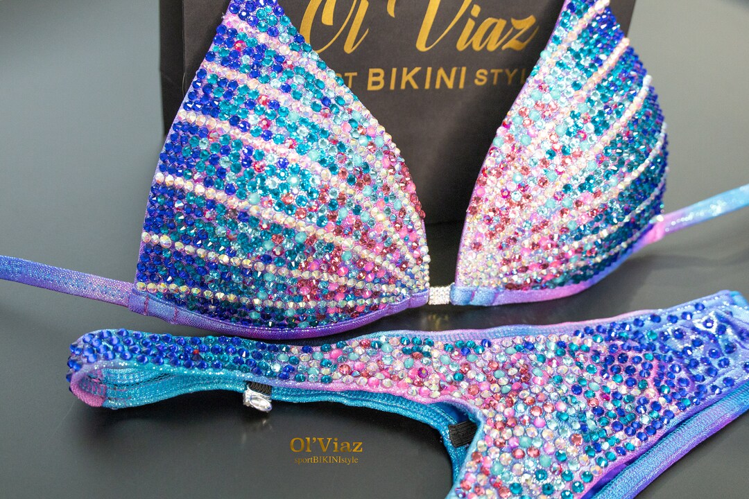 Lily Competition Figure Suit With Crystals/competition Suit/posing Suit ...