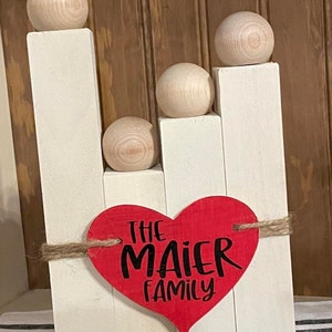 Personalized Wooden Block Family Home Decor, Family Name, Wedding Gift ...