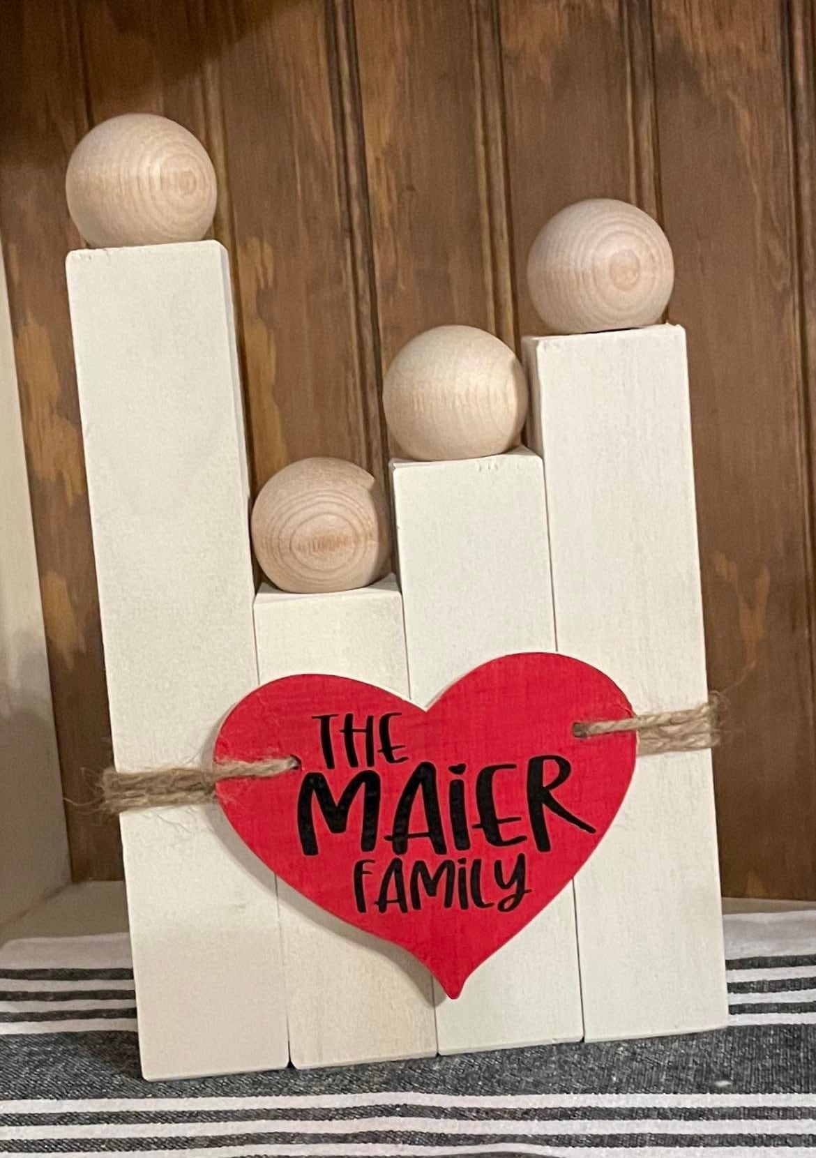 Personalized Wooden Block Family Home Decor, Family Name, Wedding Gift ...