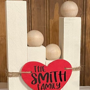 Personalized Wooden Block Family Home Decor, Family Name, Wedding Gift ...