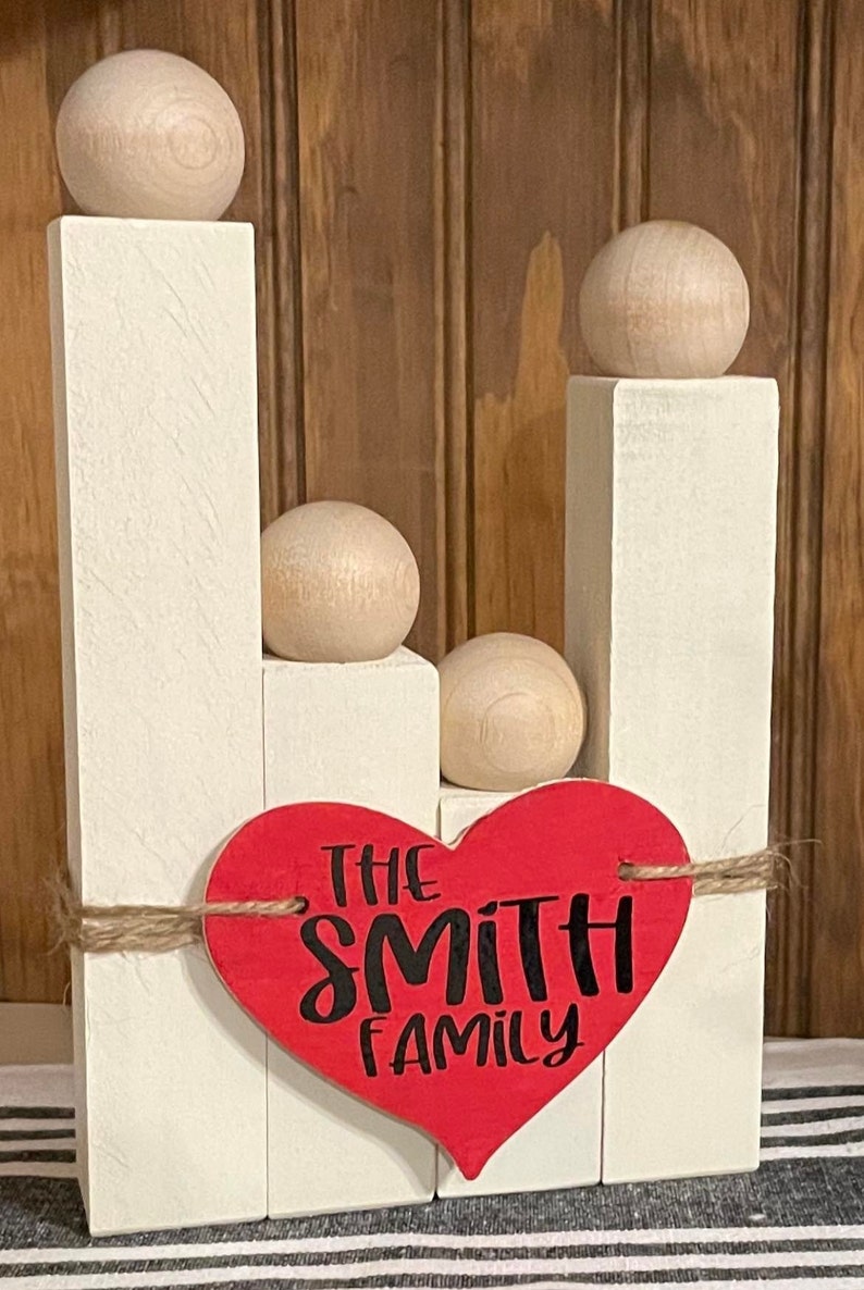 Personalized Wooden Block Family Home Decor Family Name - Etsy