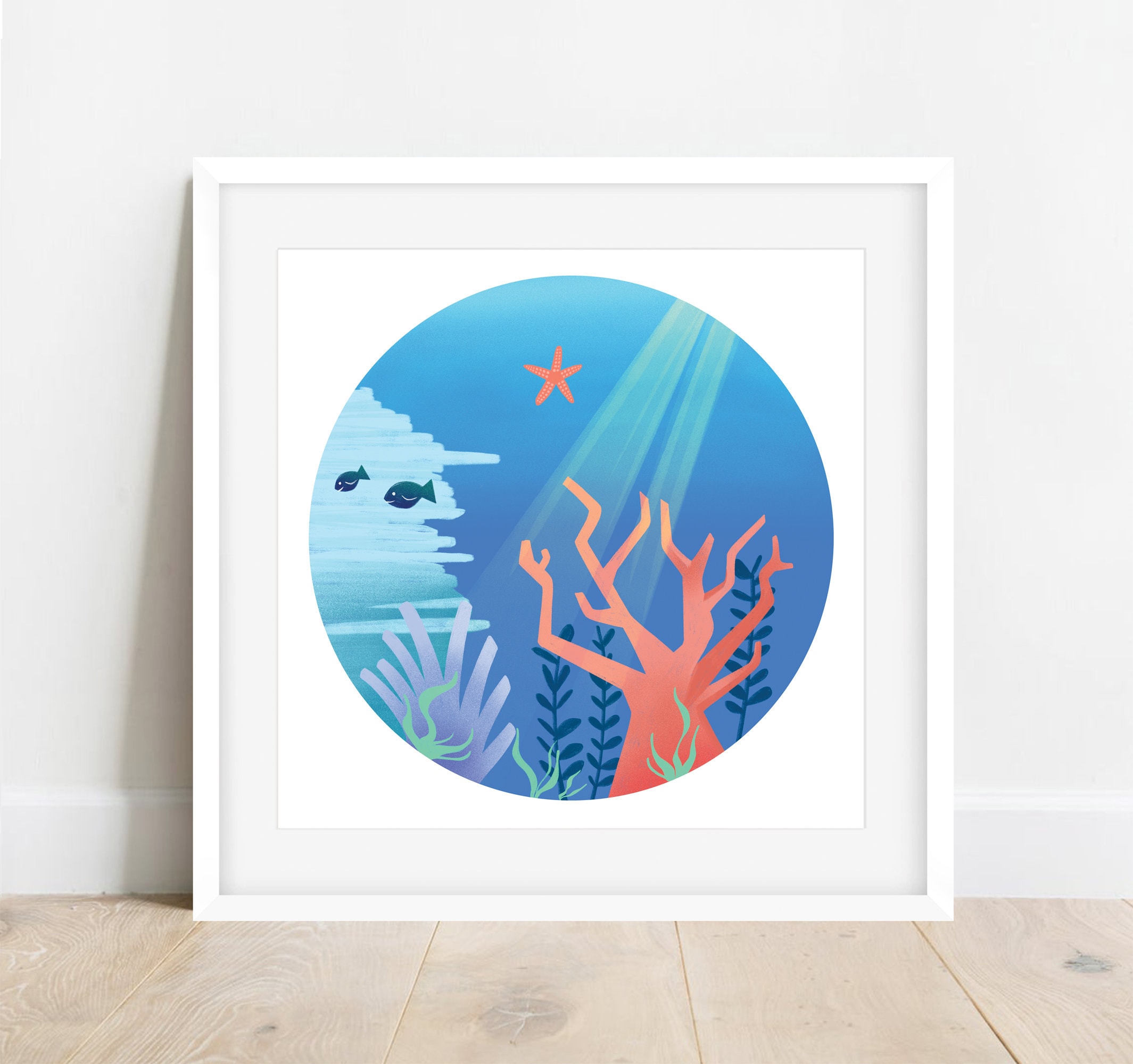 Happy Coral - Printable Downloadable Art - Etsy