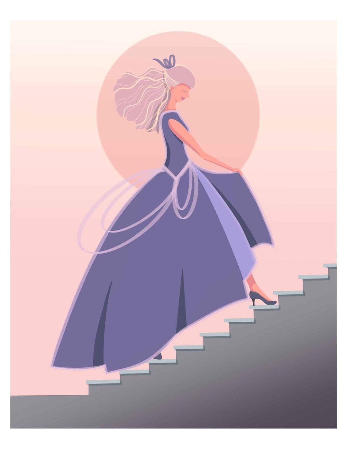 Purple Princess & Castle - Set of 2 - Printable Digital Art - Etsy