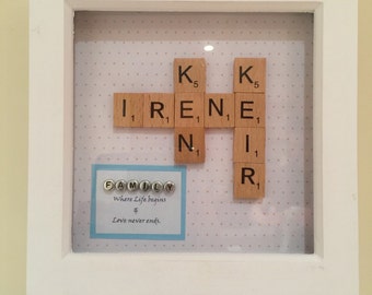 Scrabble Letter Picture Frame - Etsy