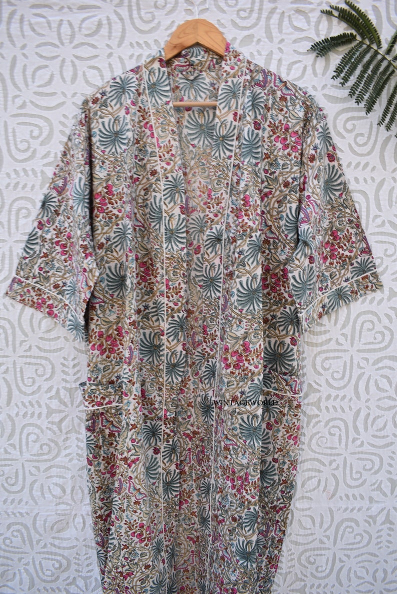 Kimono Robes Women Cotton Summer Nightgown Jacket Long Short - Etsy