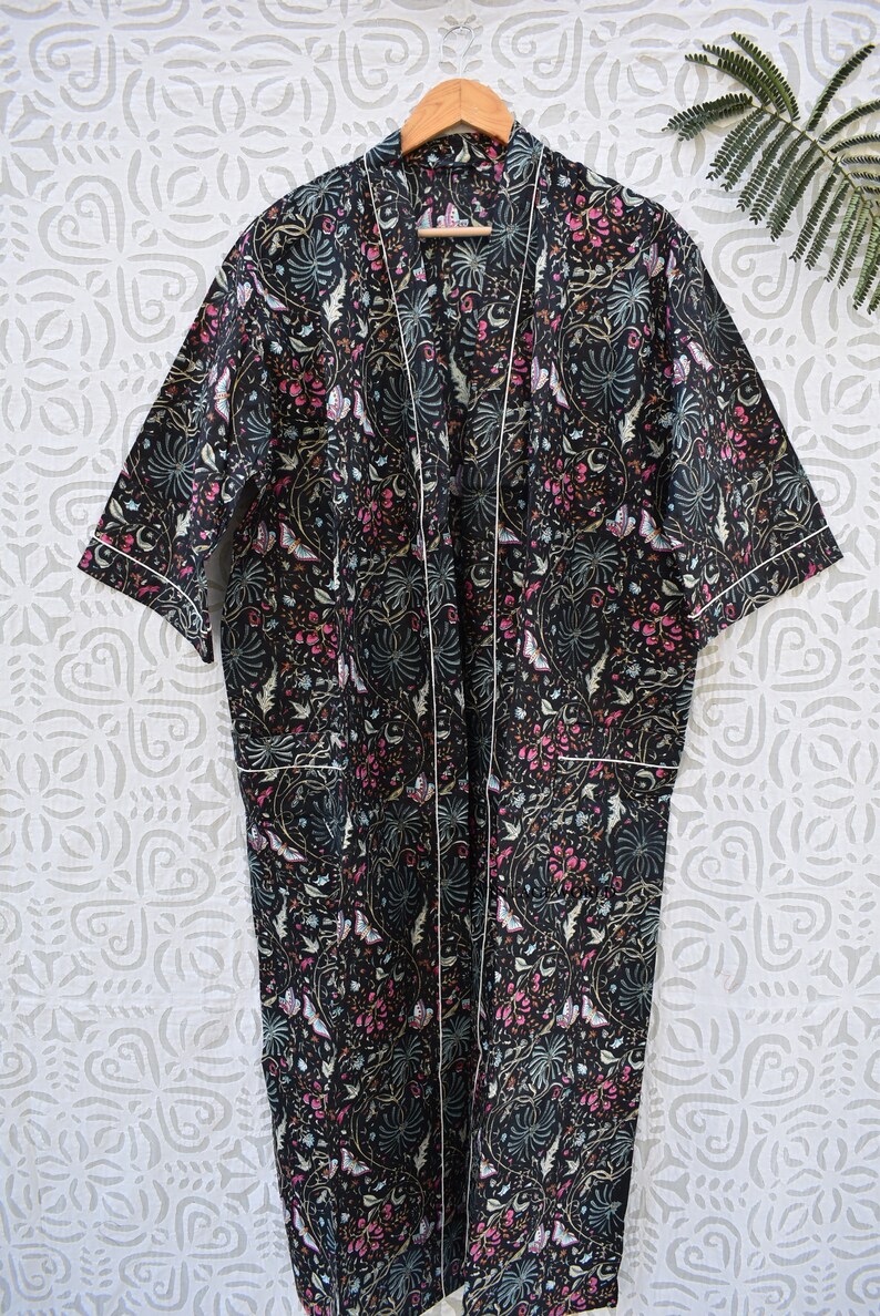 Kimono Robes Women Cotton Summer Nightgown Jacket Long Short - Etsy