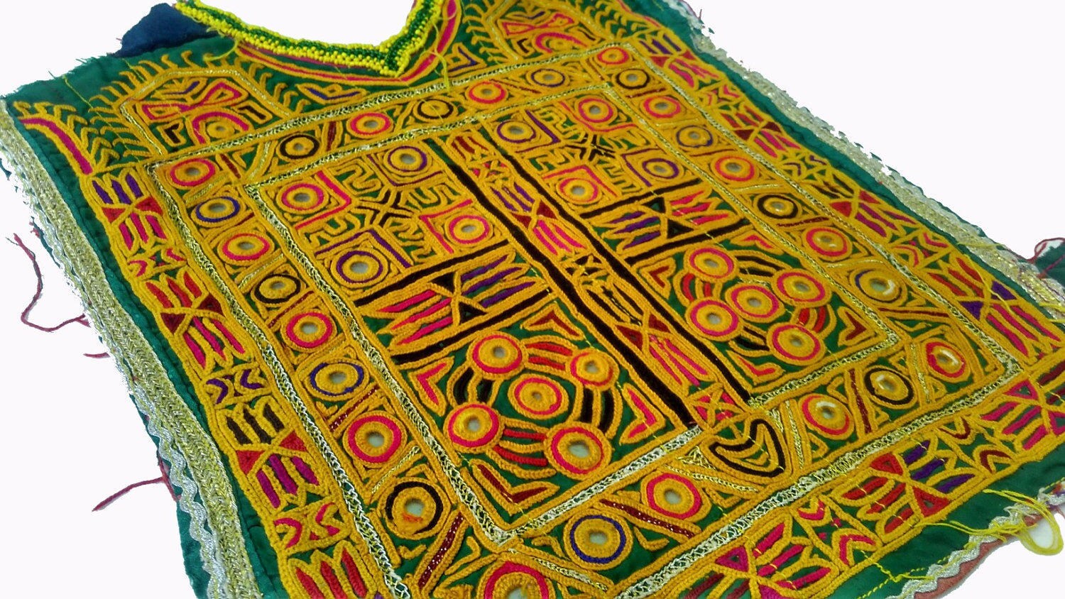 Mirror embroidery banjara Vintage Banjara yokeMirror Work | Etsy